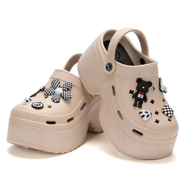 Women’s Cloud Clog Slippers – High Heel Platform Sandals – Spheregoods