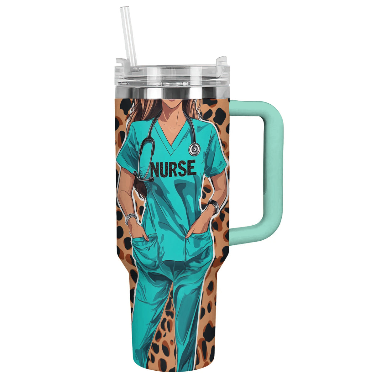 Spheregoods Personalized Tumbler Heart n Nurse